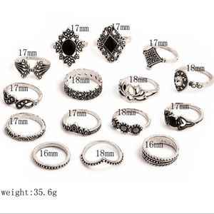 Jewelry | Nwot 15 Piece Ring Set | Poshmark